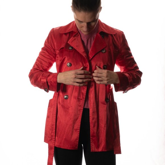 BCX | Jackets & Coats | Bcx Red Satin Coat | Poshmark